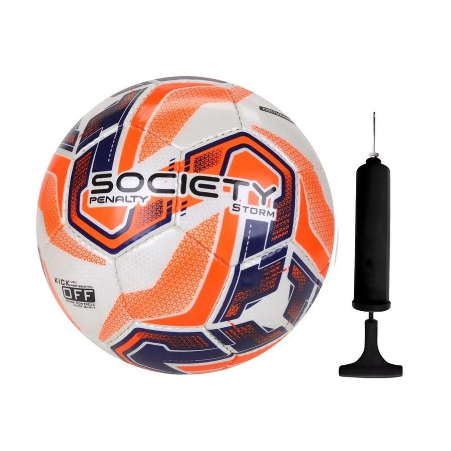 Kit Bola Society Penalty Storm XXI + Bomba de Ar - Centauro