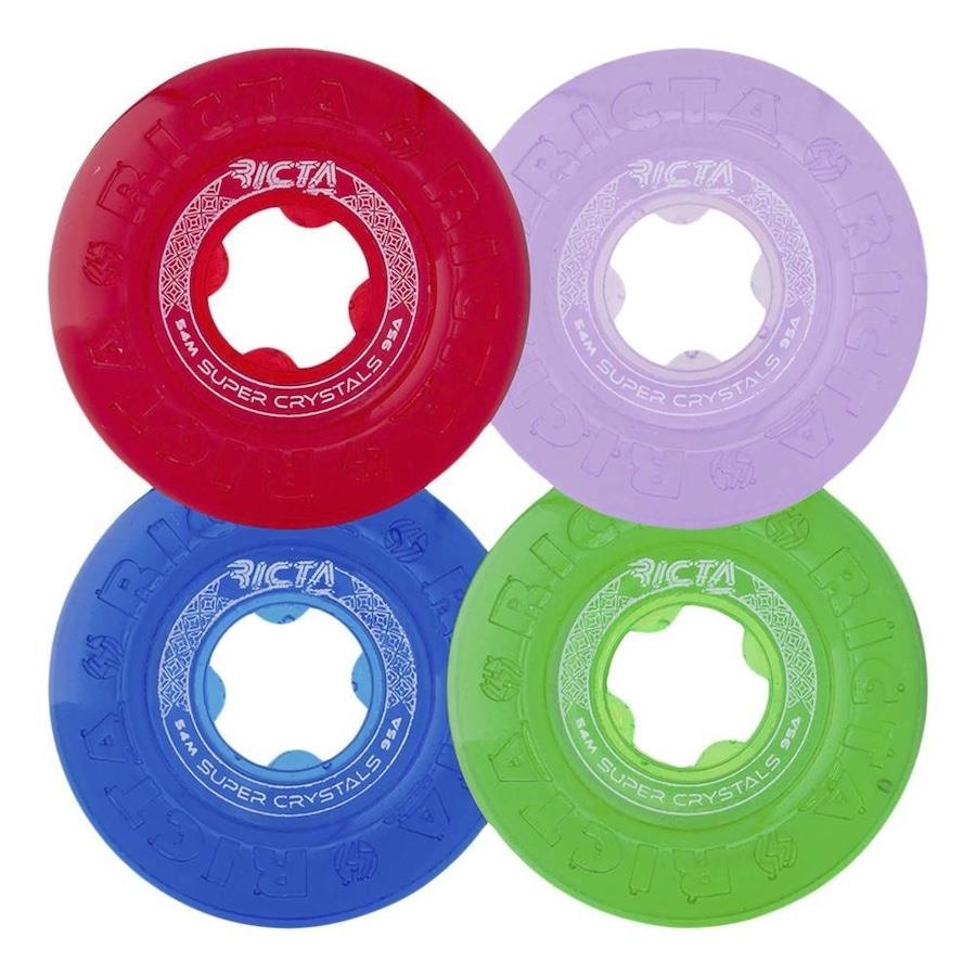 Kit de Rodas Ricta 54mm Super Crystals 95A com 4 unidades - Centauro