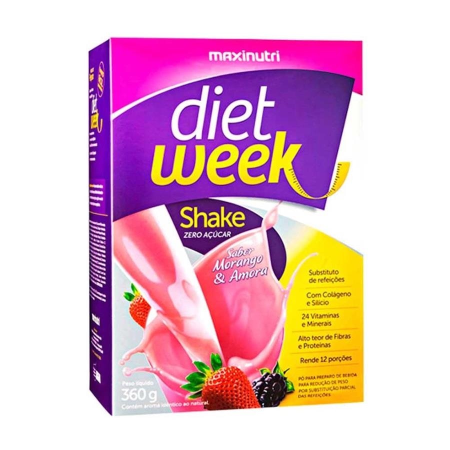 Diet Week Shake Sabor Morango com Amora Maxinutri - 360g - Centauro