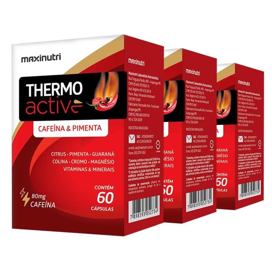 Kit 02 Termogênico Thermo Active Maxinutri - 60 Cápsulas - Centauro