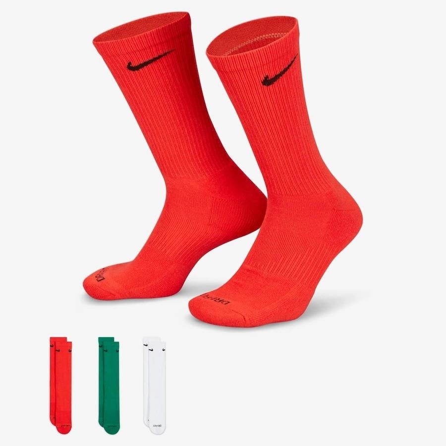 KIt de Meias Nike Everyday Plus Cushioned - Unissex - 3 Pares - Centauro