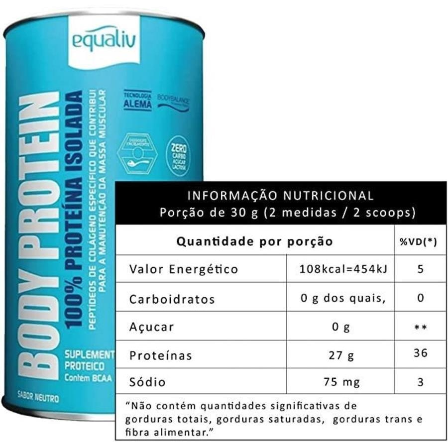 Body Protein 100% Isolada Equaliv - 450g - Centauro